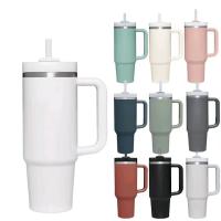 China 40oz Double Wall Stainless Steel Stan Car Metal Travel Coffee Mug Tumbler with Handle for sale