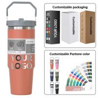 China Straw With Cap Customizable Unique Coffee Mug 20oz 30oz BPA FREE Stainless Steel Tumbler Cups for sale