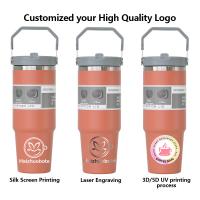 China Straw With Cap Customizable Unique Coffee Mug 20oz 30oz BPA FREE Stainless Steel Tumbler Cups for sale