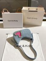 China Stylish Heart-Shaped Denim Handbag for Women Single Handle Zipper Closure Cotton Lining for sale