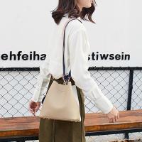 China 2024 Summer Female Bucket Bag Contrast Color and Motion Detection for a Versatile Bag for sale