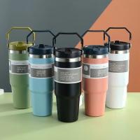 China Straw Custom Stainless Steel 30oz Insulated Thermos Cup for Keeping Drinks Cold and Hot for sale
