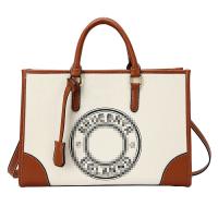 China 2024 Women's Single-Shoulder Canvas Handbag with Large Capacity Purse and Zip Closure for sale