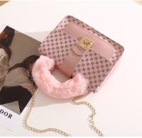 China L Square Mini Bag Of Winter Lamb Wool And PU Messenger Bag For Fashionable Hand Bag for sale