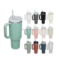 China 2.0 Beauchy Custom 40oz Stainless Steel Vacuum Insulated Travel Mug with Straw With Cap for sale