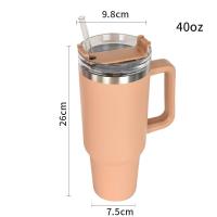 China Customized Coffee Tea Beer Water Tumbler Cup with Handle Straw Lid Leopard Engraved Design for sale