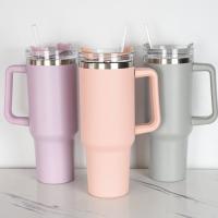 China Customized Coffee Tea Beer Water Tumbler Cup with Handle Straw Lid Leopard Engraved Design for sale