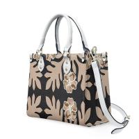 China Custom Polynesian Samoan Tribal Floral Leather Handbags for Women in Standard Size for sale
