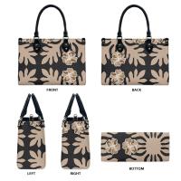 China Custom Polynesian Samoan Tribal Floral Leather Handbags for Women in Standard Size for sale