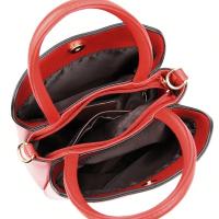 China Medium Size Women's Leather Handbag Designer Shoulder Bag with Geometric Pattern for sale