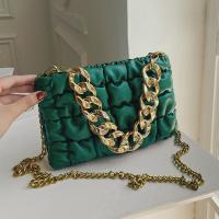 China Customized Logo Printing PU Leather Handbags Stylish Ladies' Purses with Chain Design for sale
