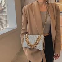 China Customized Logo Printing PU Leather Handbags Stylish Ladies' Purses with Chain Design for sale