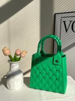 China Fashion Style EVA Rubber Silicone Hand Tote for Women Summer Lady Beach Bag in Black for sale