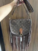 China Real Leather Bags With Tassels Handba Fashionable LL Set With Nylon Lining for sale