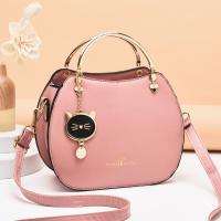 China Trendy Single Shoulder Women's Handbag with Cat Pendant and Zipper Closure for sale