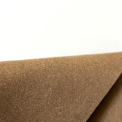 China Micro Fiber Suede Leather Fabric 1.4m Width 0.6-1.0mm Thickness for Footwear and Accessories for sale
