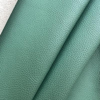 China Anti-Scratch PVC Eco Leather Litchi Pattern 1.3mm Thickness 1.4m Width 23 Colors for Furniture Upholstery for sale