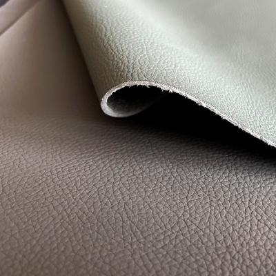 China 1.3mm Thick Embossed Eco PVC Leather Material 140cm Width 20+ Colors for Furniture Upholstery for sale
