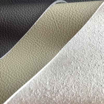 China Eco Friendly PVC Synthetic Leather 1.3mm Litchi Embossed Quick Ship For Sofa for sale