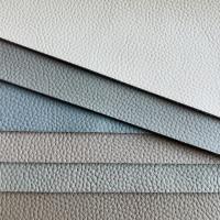 China 1.6mm PU Solvent-Free Eco Leather Material with Litchi Pattern - 1.4m Width in 13 Morandi Colors for sale