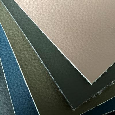 China Eco-Friendly PVC Artificial Leather Litchi Pattern 1.5mm Thick 1.4m Wide for Commercial Furniture for sale