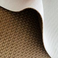 China Soft Woven Pattern PVC Leather Upholstery Fabric 1.4m Width 800m MOQ for Commercial Furniture for sale