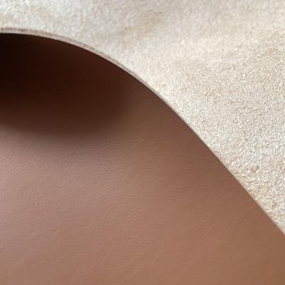 China Breathable Microfiber Synthetic Leather 1.4m Width Nappa Texture for Furniture and Seating for sale
