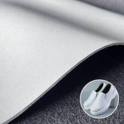 China PU Coated Micro Fiber Artificial Leather for Shoes - 1.4m Width Waterproof Breathable Material with Customizable Thickness for sale