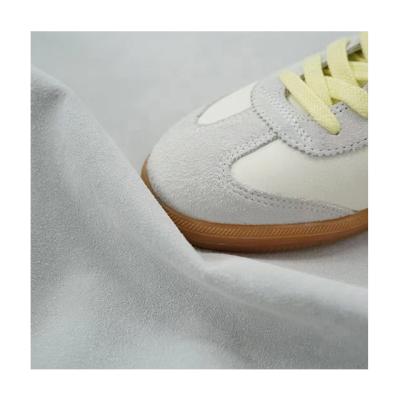 China Custom Rexine Leather Suede 1.4-1.8mm Thickness 1.4m Width Micro Fiber Material for Footwear and Bags for sale