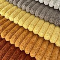China Premium Sofa Fabric Polyester Textile 1.45m Width 370g/㎡ Weight Velvet Cutting Soft Fade Resistant for sale