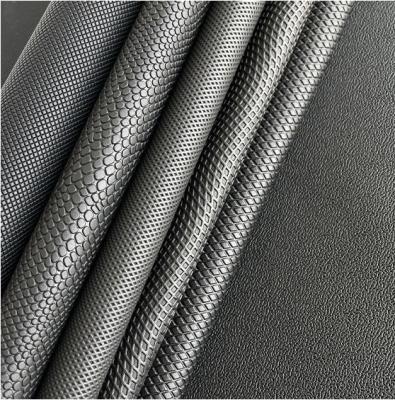 China PU Embossed Faux Leather for Gloves - 1.4m Width, 0.7mm Thickness, Anti-Slip Surface for sale