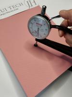China 1.3-1.4mm TPU surface with dye color Non-woven backing Leather 3D crafted for Sport Shoe for sale
