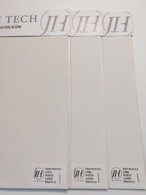 China 1.3-1.4mm TPU surface with white Non-woven backing Leather 3D crafted for Sport Shoe for sale