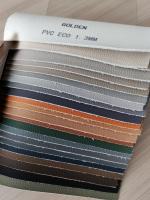 China 1.3mm Golden PVC Eco Leather with leather fiber For Furniture for sale