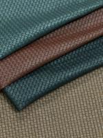 China 1.4mm Thickness Knit Built Pattern PVC Leather with Customizable Color for Classic Style Furniture for sale