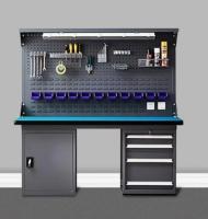 China One Adjustable Shelf Included Anti Static Workbench Light Grey Powder Coated Steel Frame Material ESD Safe Workstation For Industrial for sale