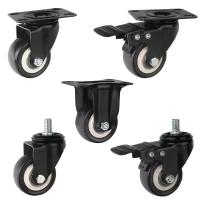 China Nylon Heavy Duty Aluminum Easy Moving Save Energy Industrial PA Swivel Rear Side Adjustable Plate Powder Coated Leveling Foot Castor Caster for sale