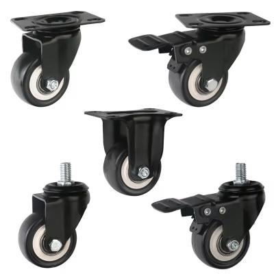 China Nylon Heavy Duty Aluminum Easy Moving Save Energy Industrial PA Swivel Rear Side Adjustable Plate Powder Coated Leveling Foot Castor Caster for sale