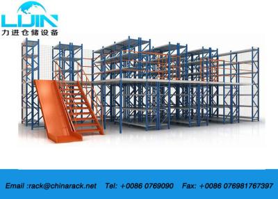China Heavy Duty Rack Supported Mezzanine , Multi Level Cold Steel Pallet Racks for sale