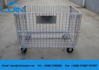 China Foldable Rust - Protection Wire Mesh Cages / Wire Mesh Container With Wheels for sale