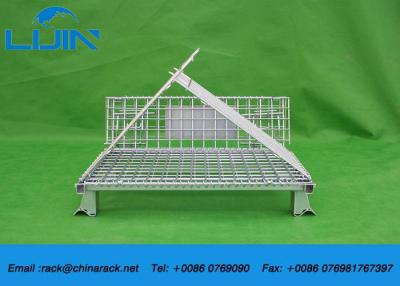 China Foldable Galvanized Industrial Storage Cage , Steel Structure Metal Storage Cage for sale