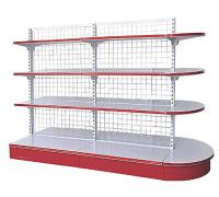 China Grinding Back Panel Grocery Store Shelving , 120kg / Layer Showroom Display Racks for sale