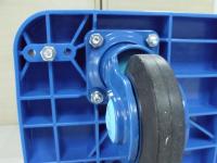 China Workshop Foldable Platform Hand Truck , Four Wheel Metal Platform Truck for sale