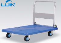 China High strength steel Platform Hand Trolley / Platform Hand Truck With Castor for sale