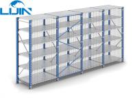 China Multi Level Light Duty Racking With Mesh Back Q235B Steel Powder Coated Finish for sale