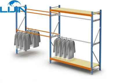 China Powder Coated Light Duty Metal Clothes Rack , Steel Commercial Clothing Racks for sale