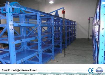 China 3 Drawers Mold Storage Racks With Powder Coated Finish Blue Color Easy To Operate for sale