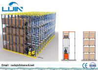 China Forklift Warehouse Pallet Racking Systems ,  1000-2500kg / Arm Drive Through Racks for sale