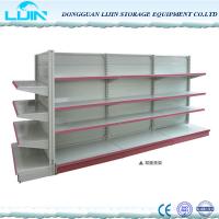 China 5 Levels Metal Supermarket Display Racks Powder Coated Surface Various Color for sale