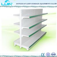 China Double / Single Sided Convenience Store Shelving , Metal Grocery Display Racks for sale
